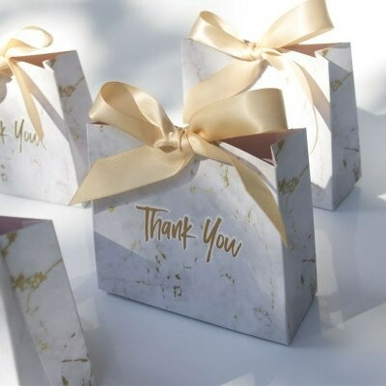 Creative Mini Grey Marble Gift, Bag Box for Party Baby Shower, Paper ...