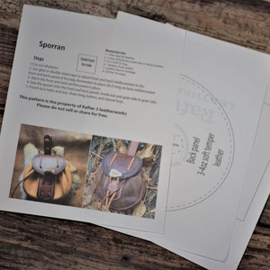 Sporran Pattern Template and Instructions With Photos - Etsy