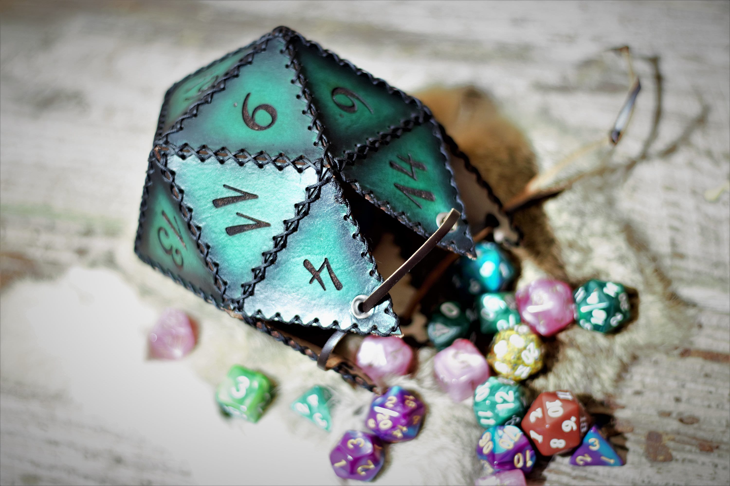 Leather D20 Dice Bag SVG Pattern Laser Ready - Etsy