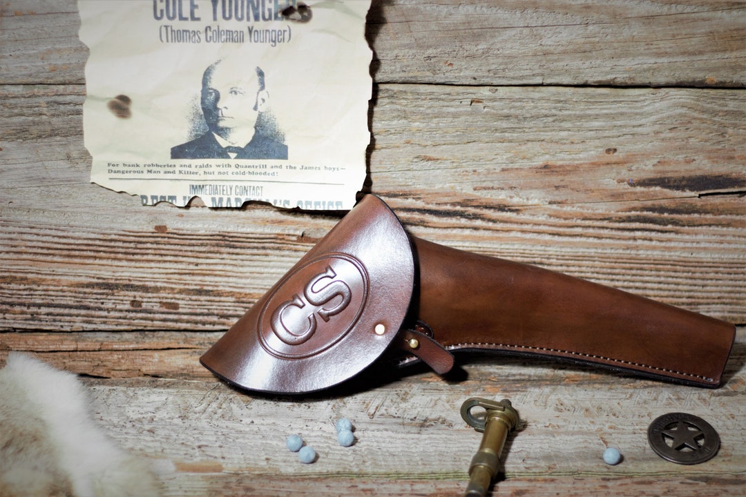 Handmade Leather Civil War Flap Holster for 1851 Navy Revolver - Etsy