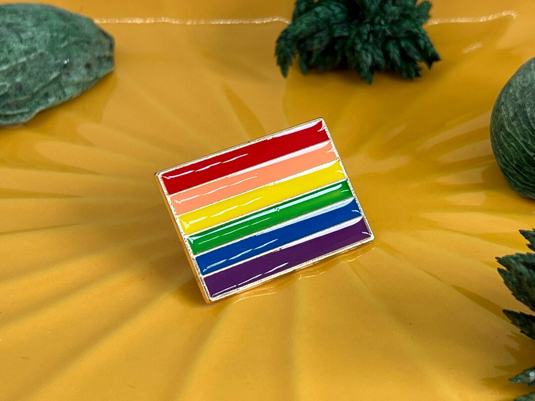 Rainbow LGBTQ+ Pride Enamel Pin - Etsy
