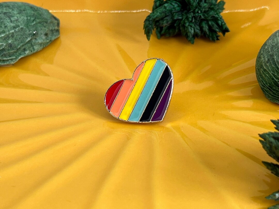 Heart-shaped Pride Flag Enamel Pin – LGBTQ+ Love - Etsy