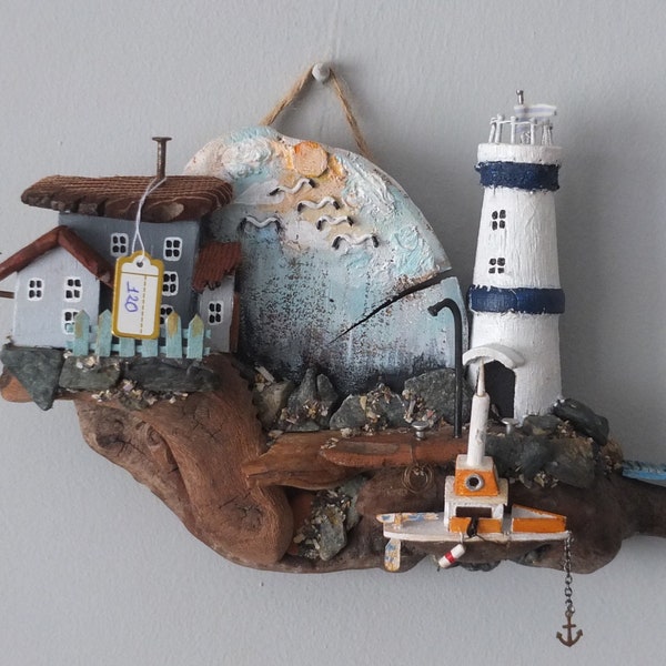 Driftwood Lighthouse - Etsy