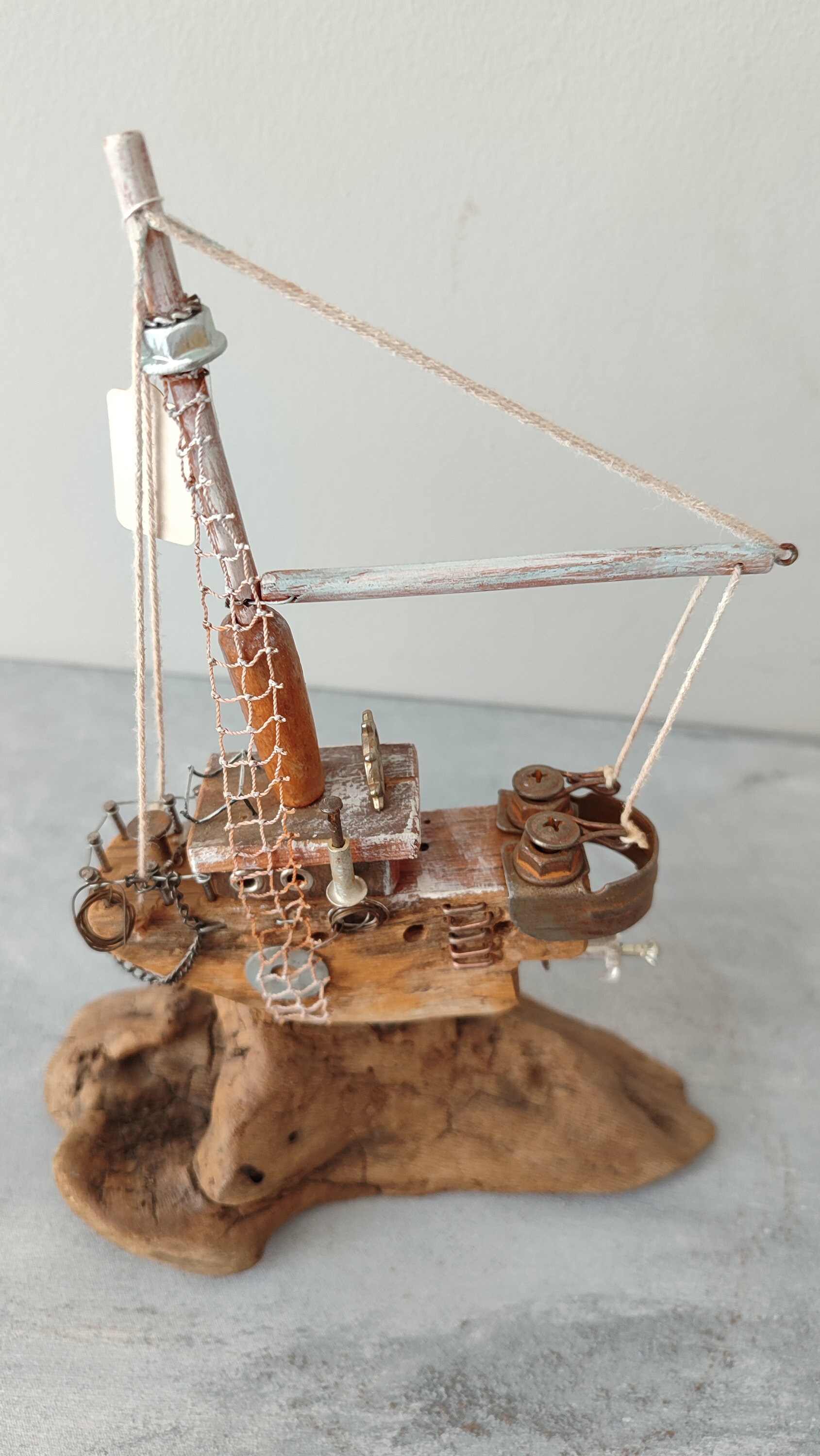 Wooden Ship,recycled Materials, Home Decoration, Art, Driftwood ...