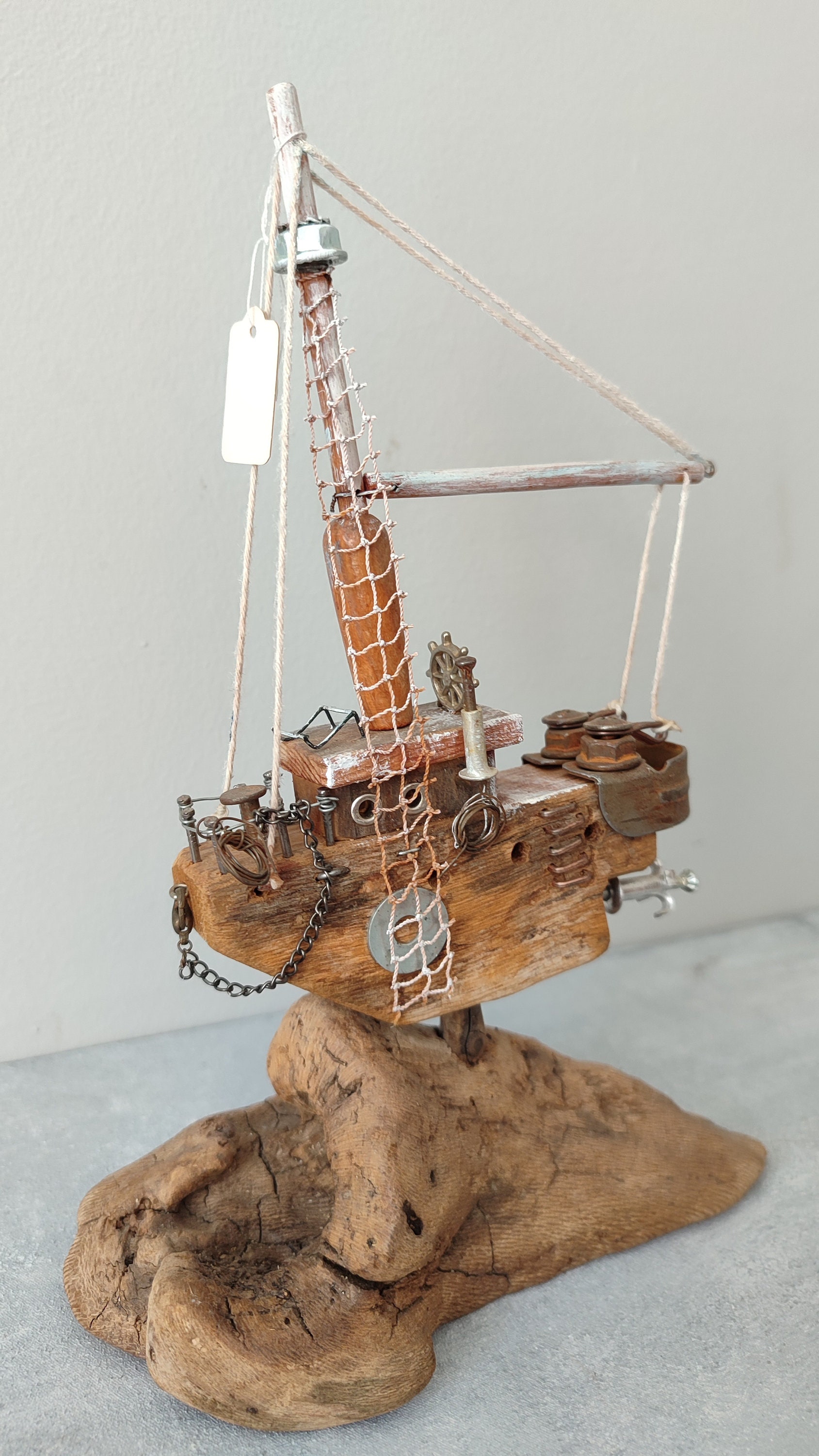 Wooden Ship,recycled Materials, Home Decoration, Art, Driftwood ...