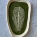 Sgraffito Simple Leaf Ceramic Plate - Etsy