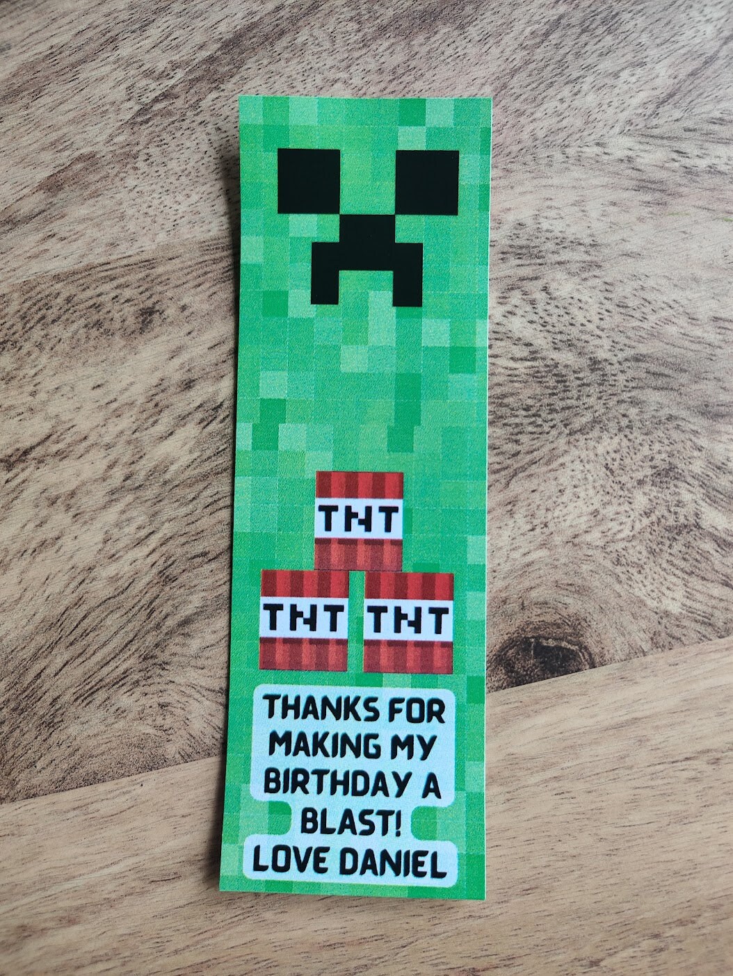 Personalised CREEPER MINECRAFT Kids Birthday Eco Party Favours Pixel ...