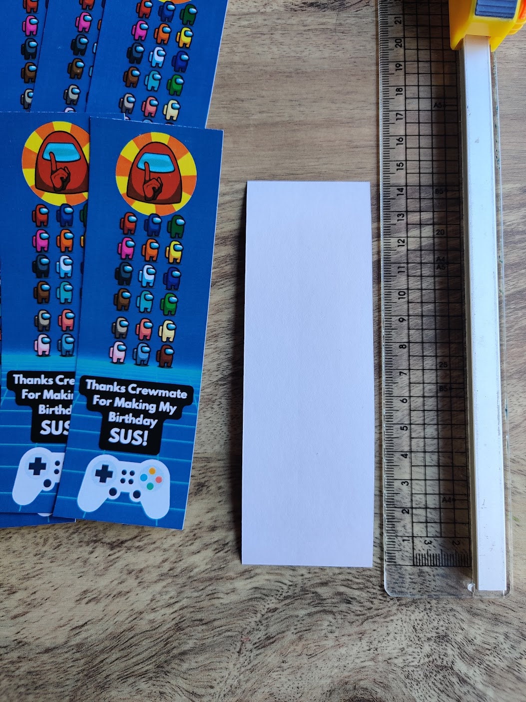 Personalised Crewmate Gamer Birthday Party Favour Bookmarks - Set of 12 ...