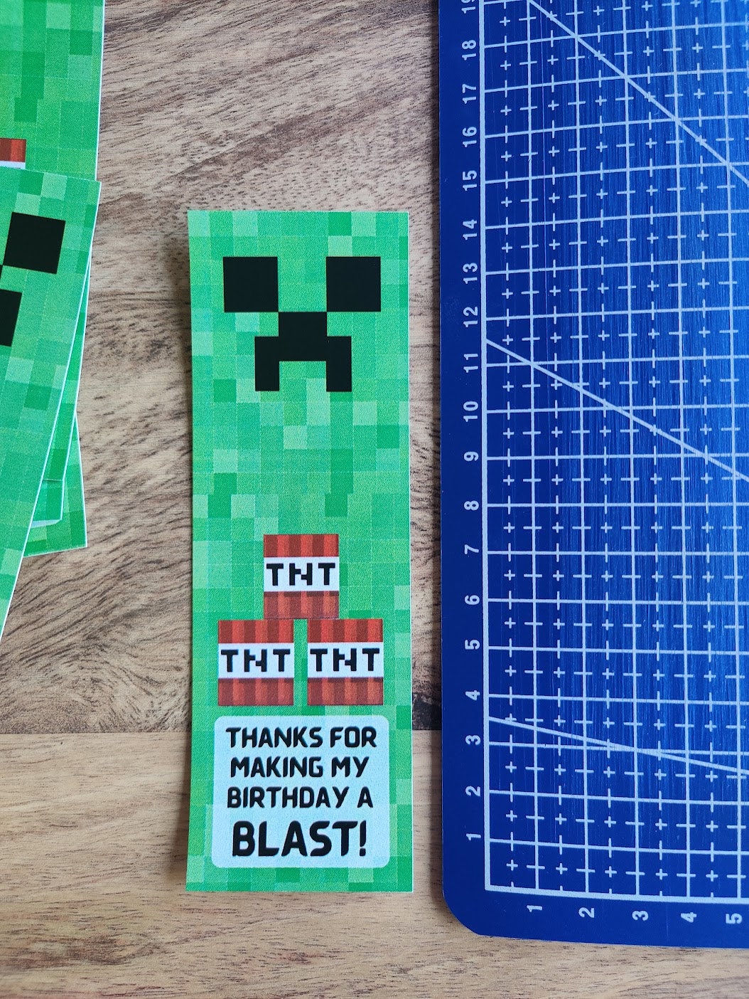 Personalised CREEPER MINECRAFT Kids Birthday Eco Party Favours Pixel ...