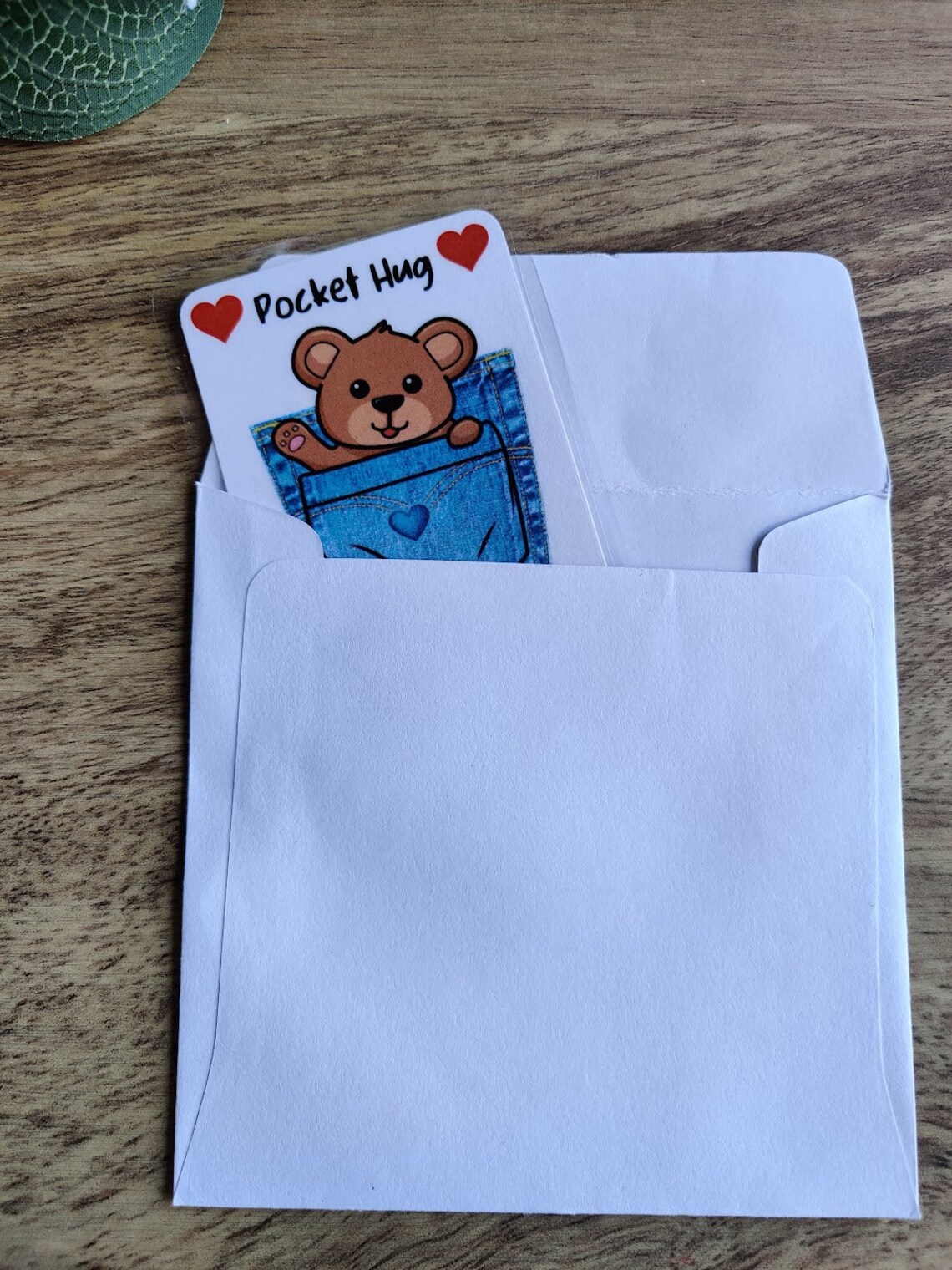 Teddy Bear Pocket Friendship Birthday Hug Gift Card Love Token I Love ...