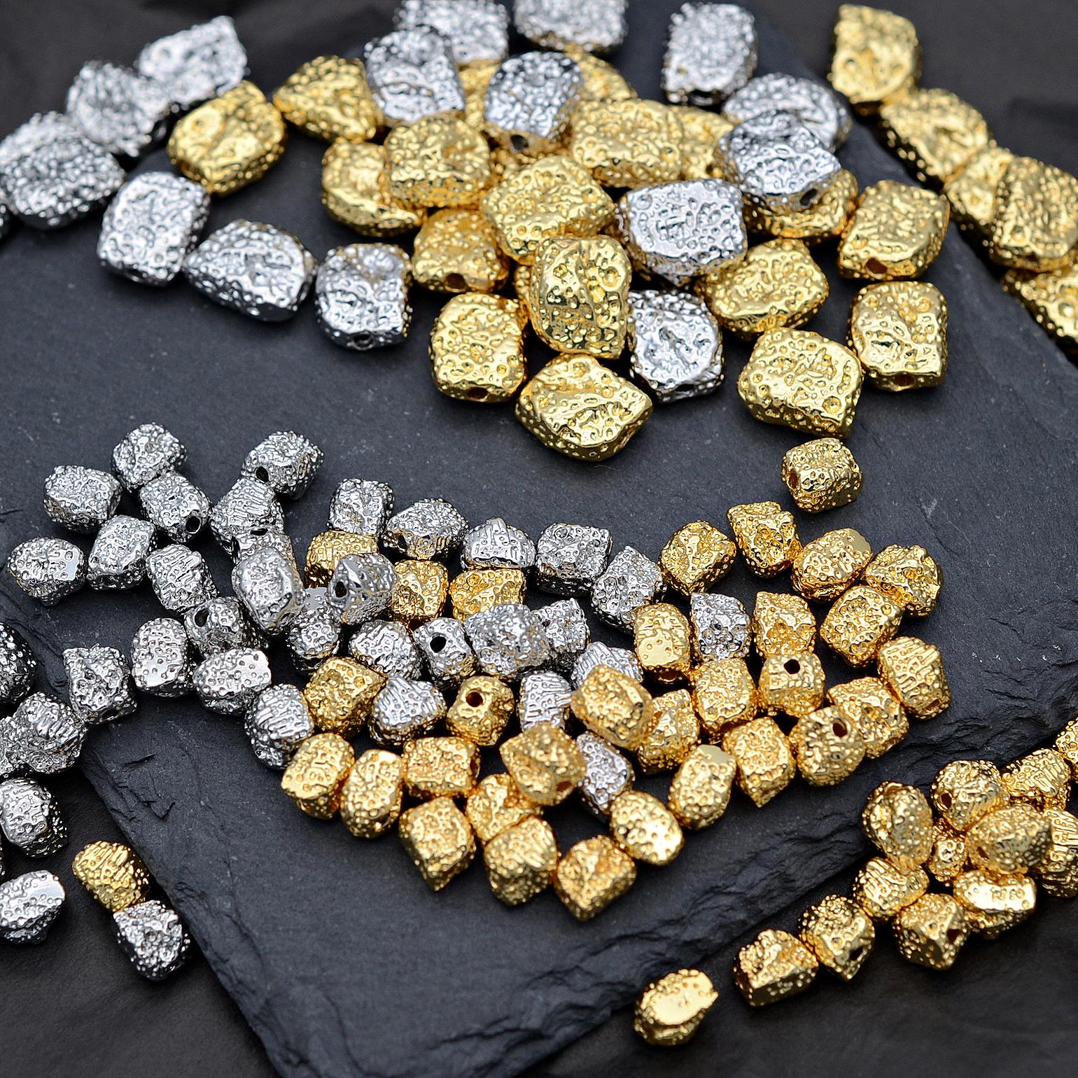 Meteorite Brass Beads of Irregular Shape 6.8:5.4mm, 18K Gold Plated ...