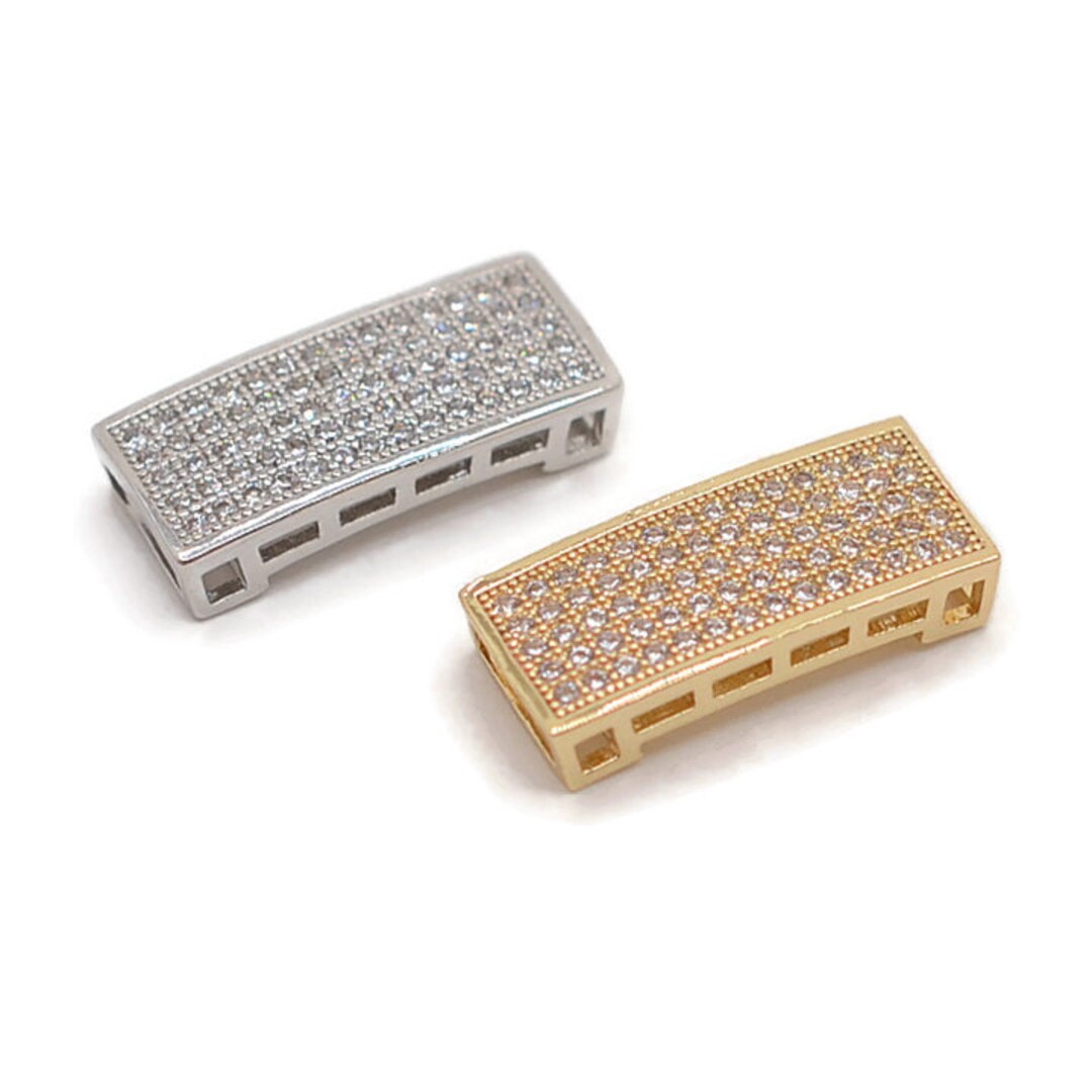 1pcs Multi Strand Link Bars, Separator Bars, Gold Plated Cubic ...