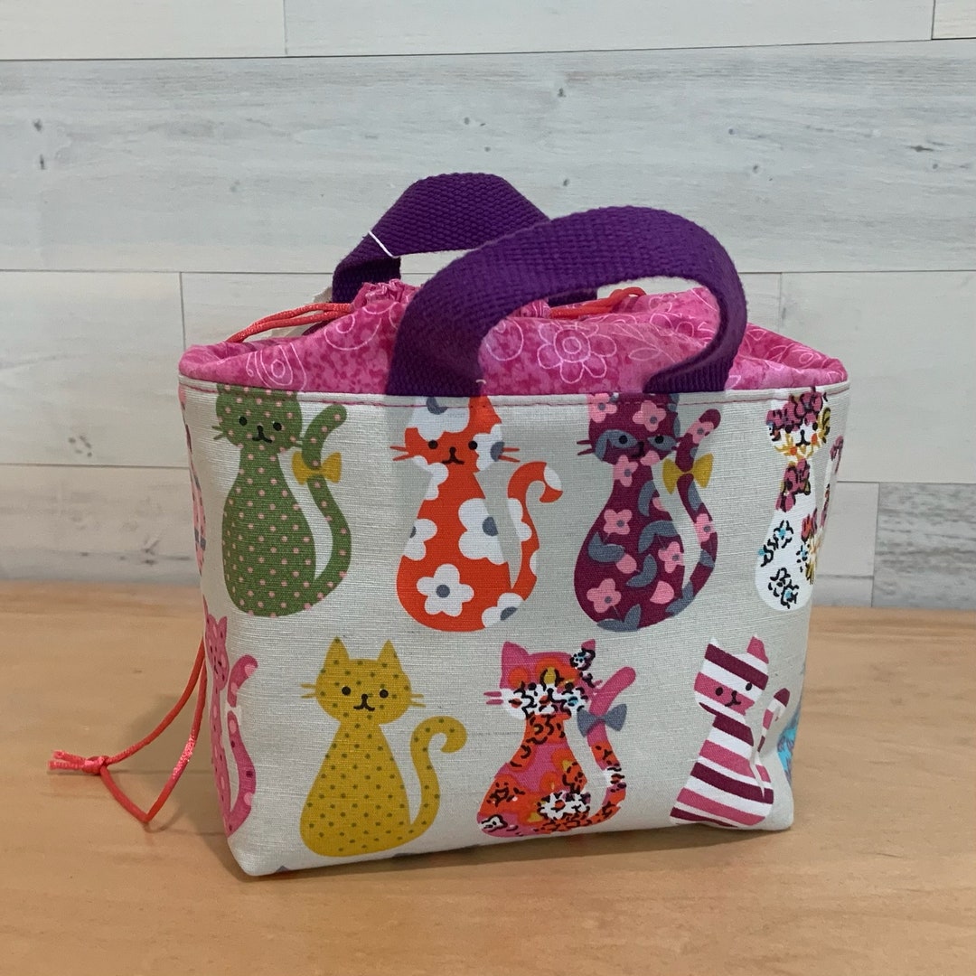Fabric Drawstring Project Basket - Etsy