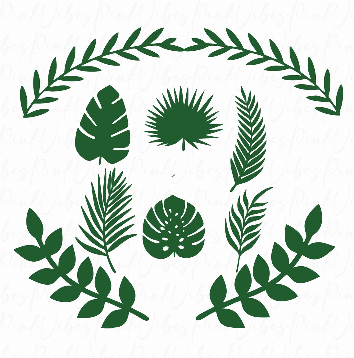Hojas tropicales SVG Bundle Hojas svg silueta de hoja hoja | Etsy México