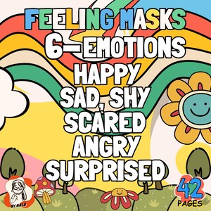 Back to School Feelings Masks Craft | Emotions Coloring Activity | SEL ...