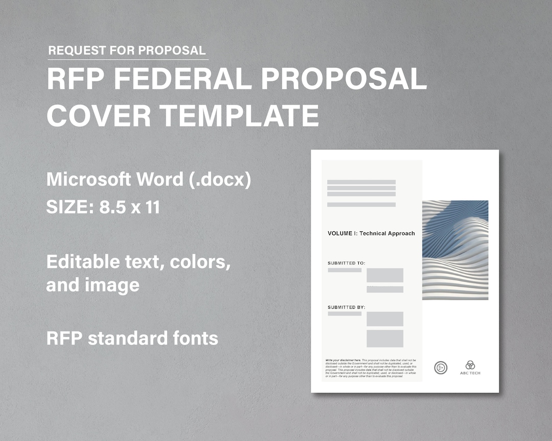 RFP Proposal Cover | Minimal RFP Proposal Cover Template | Federal ...