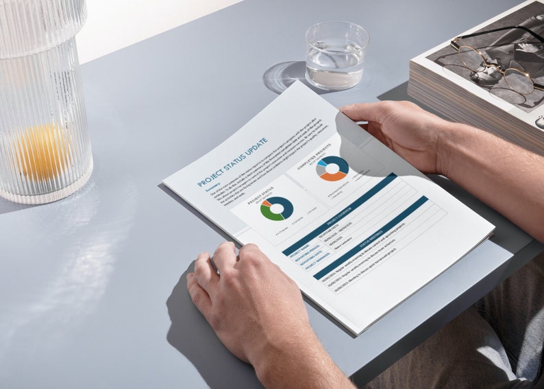 Project Status Report Template | Project Report | Quarterly Report ...