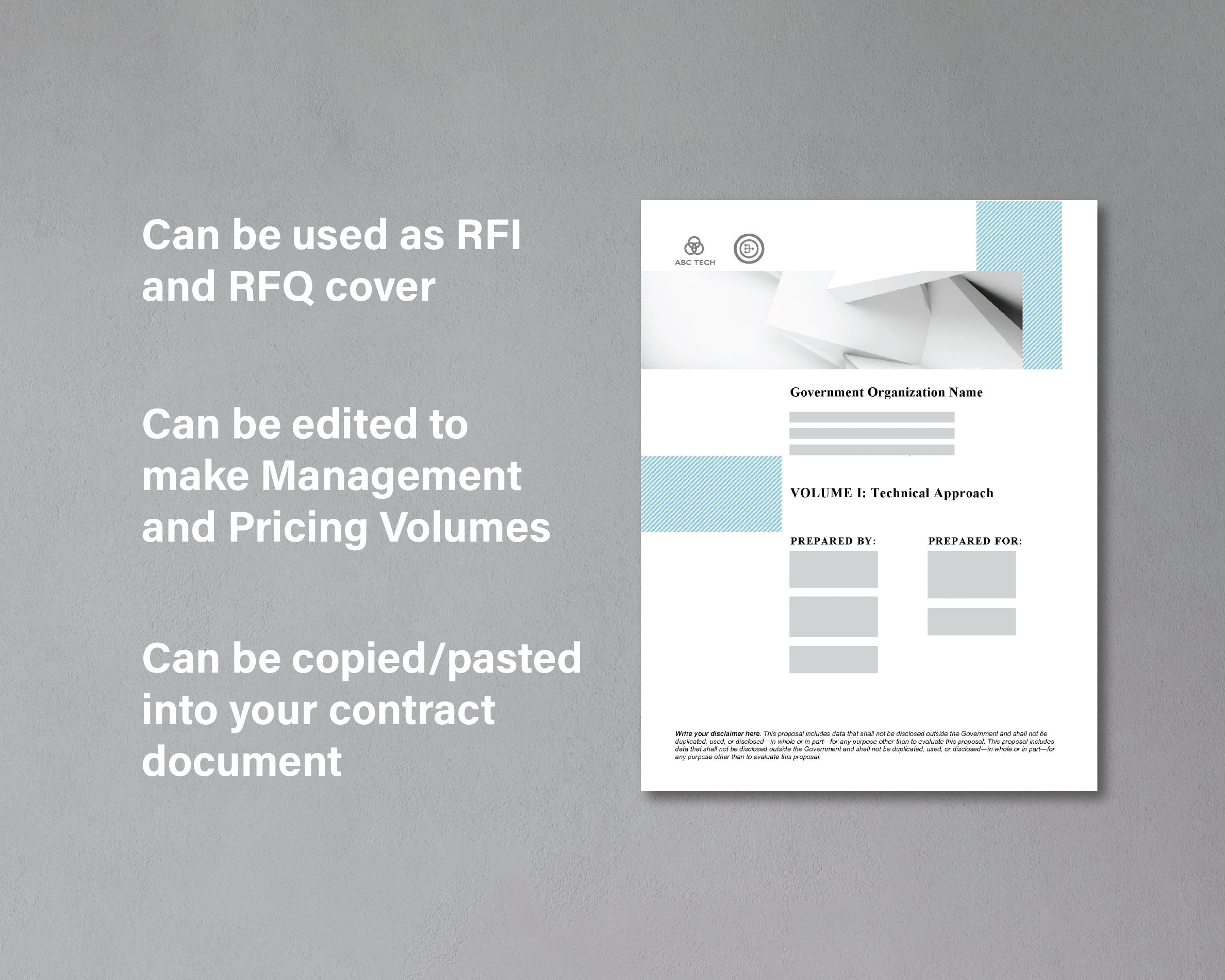 Modern RFP Proposal Cover Template: Federal Design (DOCX) - Etsy