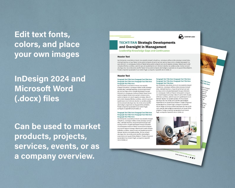 One and Two Pager Templates Bundle Marketing Template Nonprofit ...