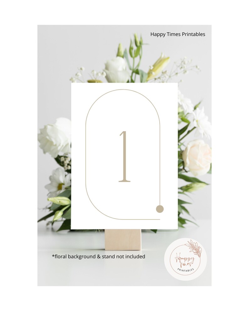 Neutral Minimalist Table Number Printables, Uneditable Wedding Template ...