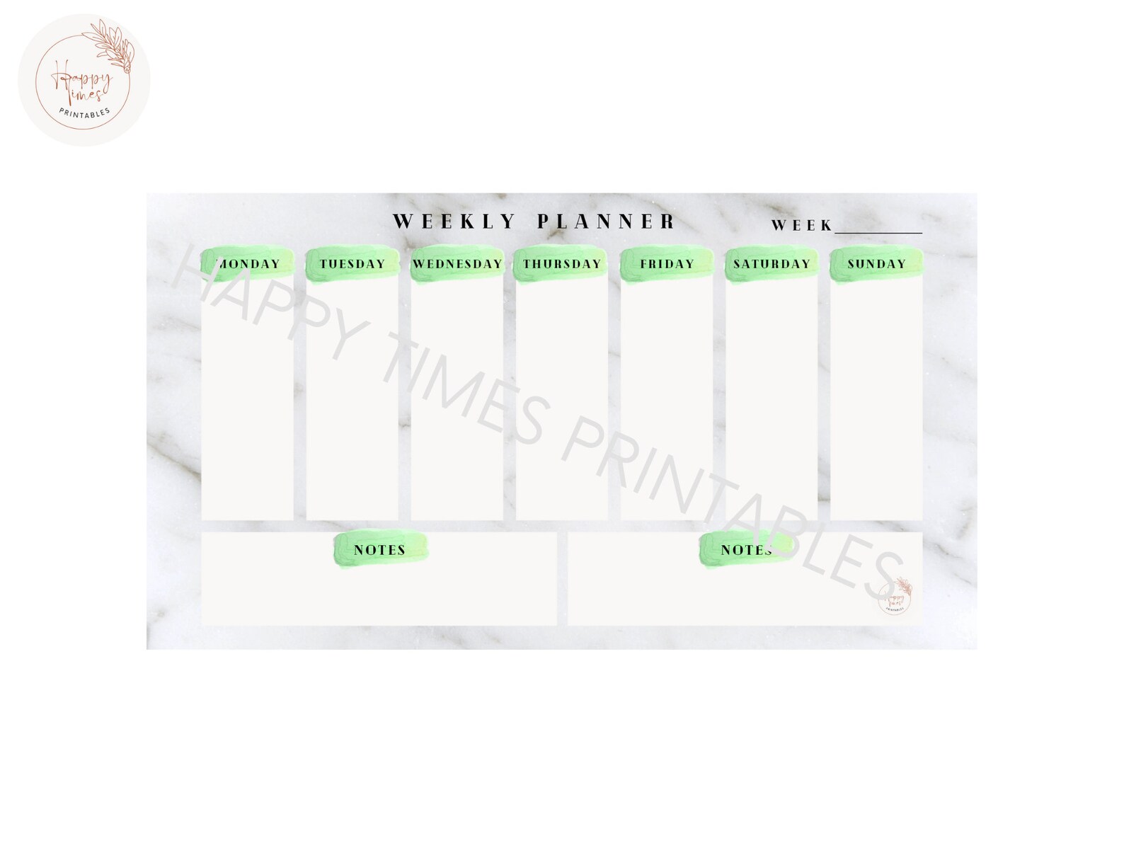 Printable Weekly Planner Printable Landscape, Weekly Schedule, Undated ...