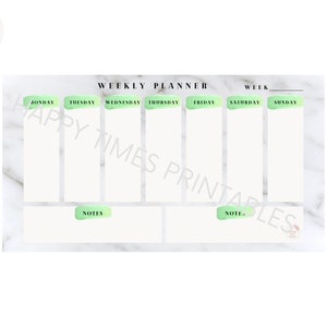 Printable Weekly Planner Printable Landscape, Weekly Schedule, Undated ...