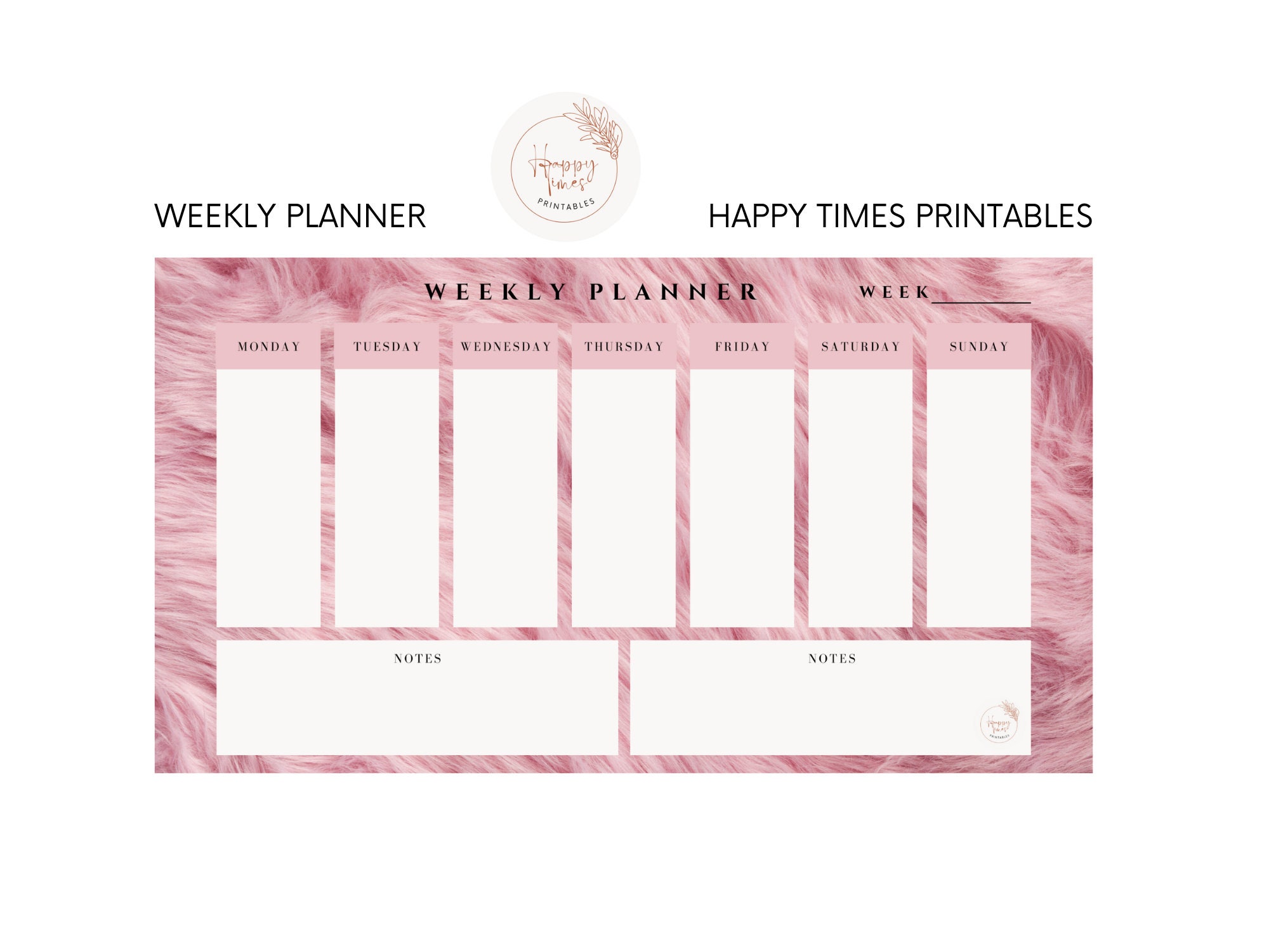 Printable Weekly Planner Printable Landscape, Weekly Schedule, Undated ...