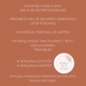Neutral Minimalist Table Number Printables, Uneditable Wedding Template ...