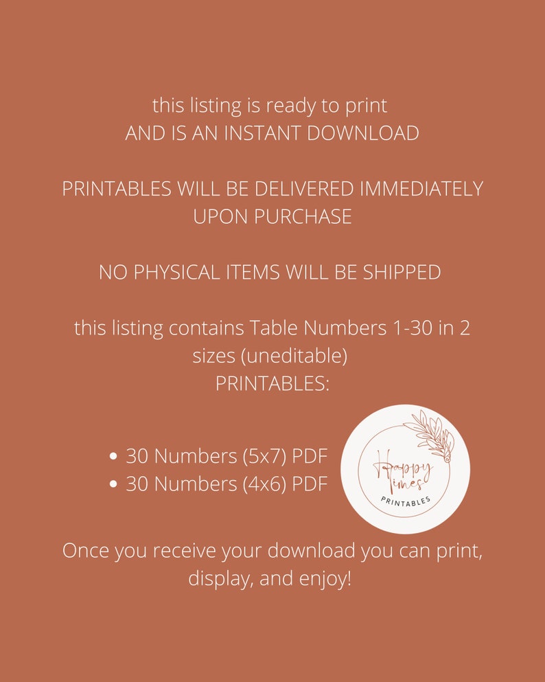 Neutral Minimalist Table Number Printables, Uneditable Wedding Template ...