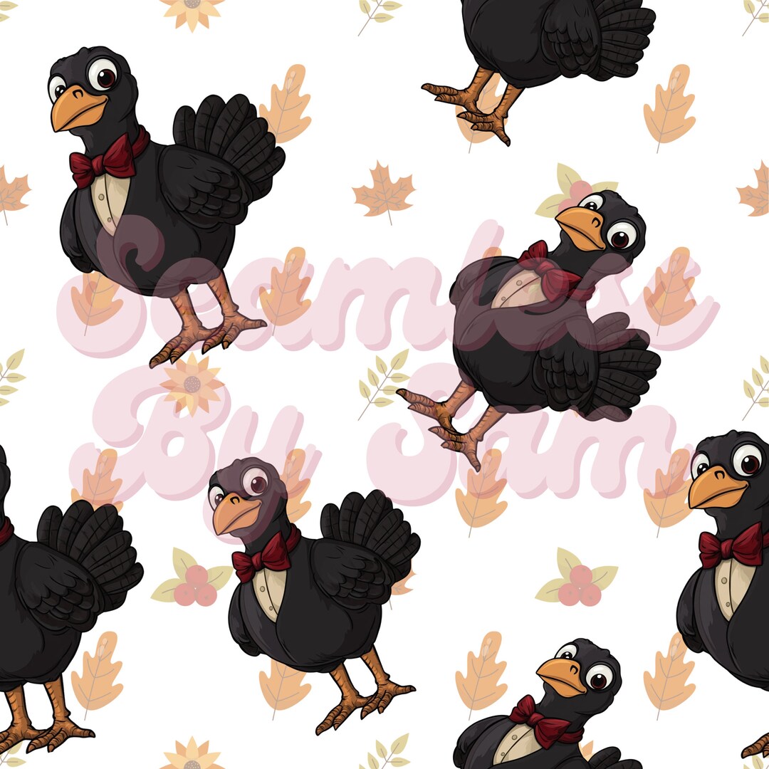Fancy Turkeys Seamless File Seamless Image PNG Immediate Download ...