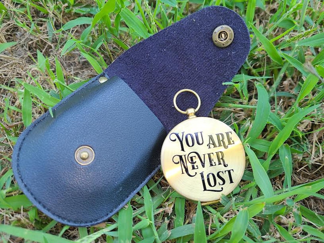 You're Never Lost Compass W/ Holder - Etsy