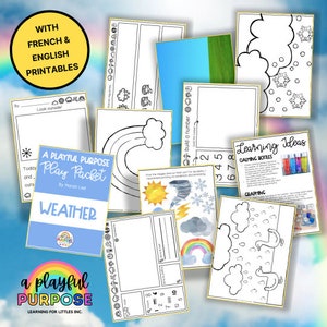 Ready to Print Weather Kindergarten Activities in French & - Etsy