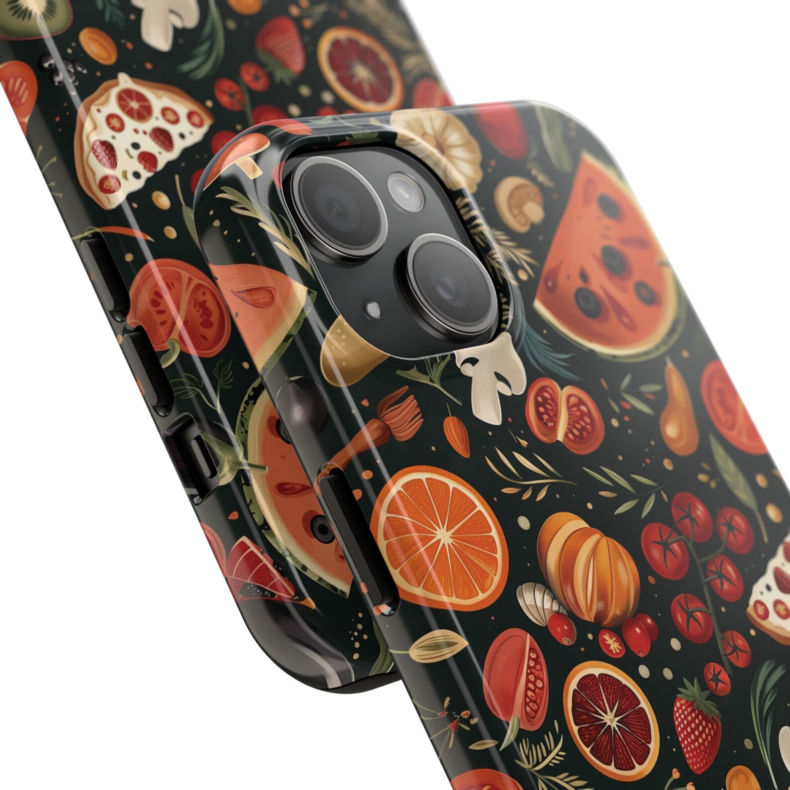 Aesthetic Vintage Collage Food Phone Case for iPhone Trendy Pizza Love ...