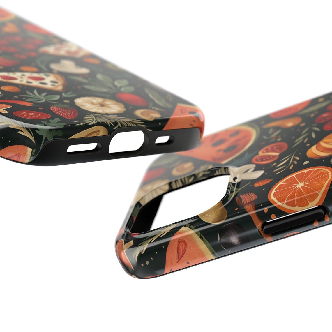 Aesthetic Vintage Collage Food Phone Case for iPhone Trendy Pizza Love ...