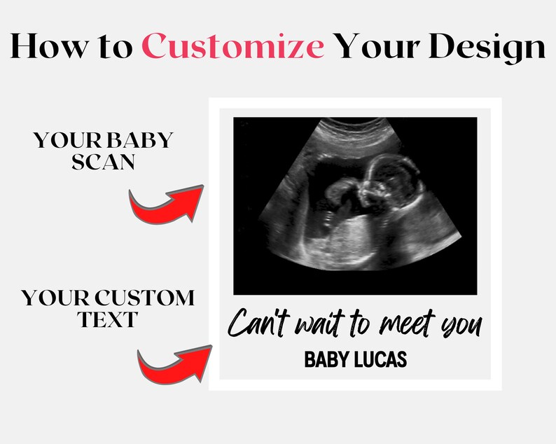 Custom Baby Scan Photo New Baby Scan Gift Pregnancy - Etsy