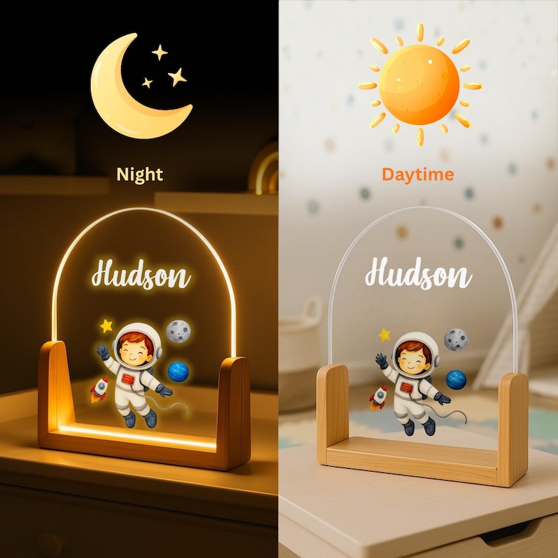 Personalized Night Light for Kids - Custom LED Light for Baby Girl ...