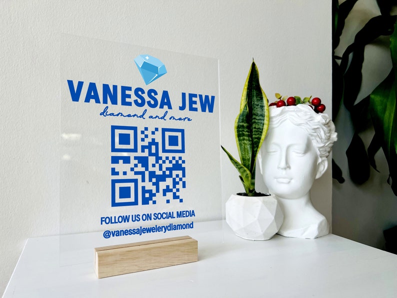 Custom Acrylic Business Decor Sign Custom QR Sign Shop - Etsy