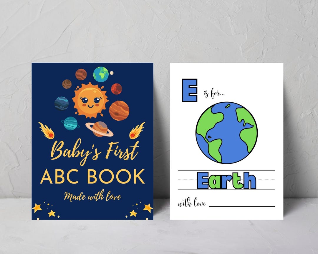 Baby's First ABC Coloring Book – Baby Shower Keepsake (digital Download ...