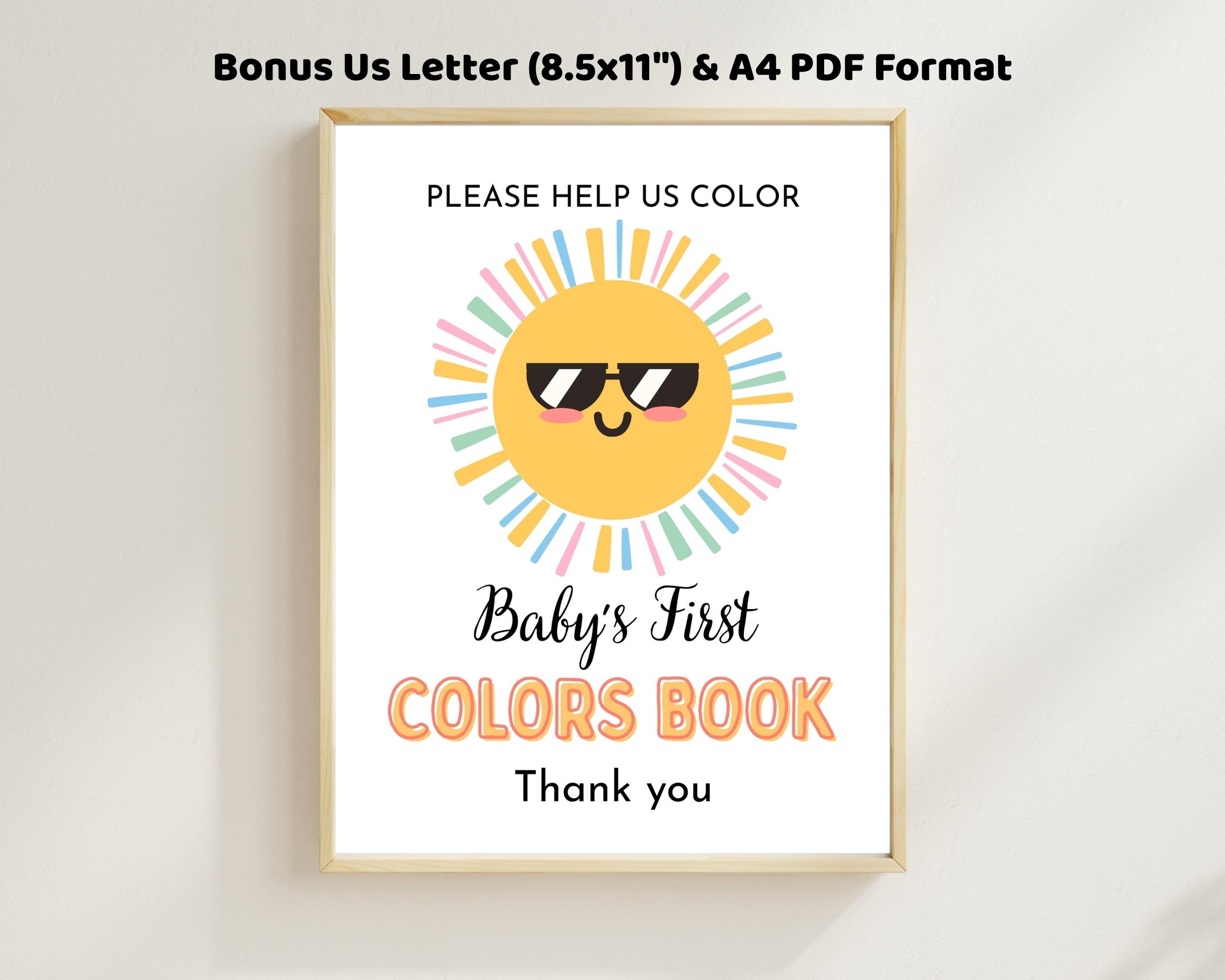 Baby's First Colors Book – Printable Kids Coloring Book (PDF) - Etsy