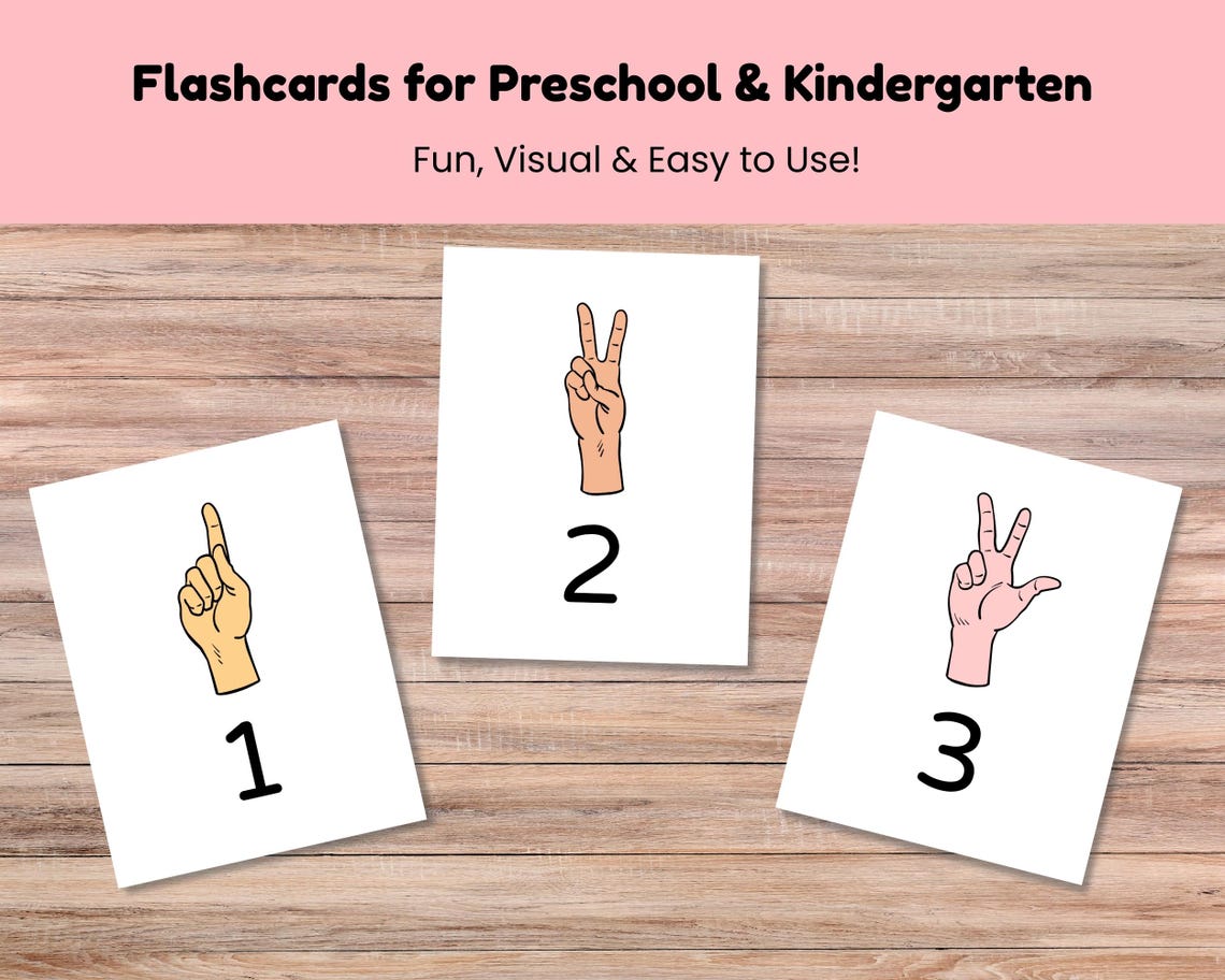 ASL Numbers Flashcards 0-10 | American Sign Language Counting Cards for ...