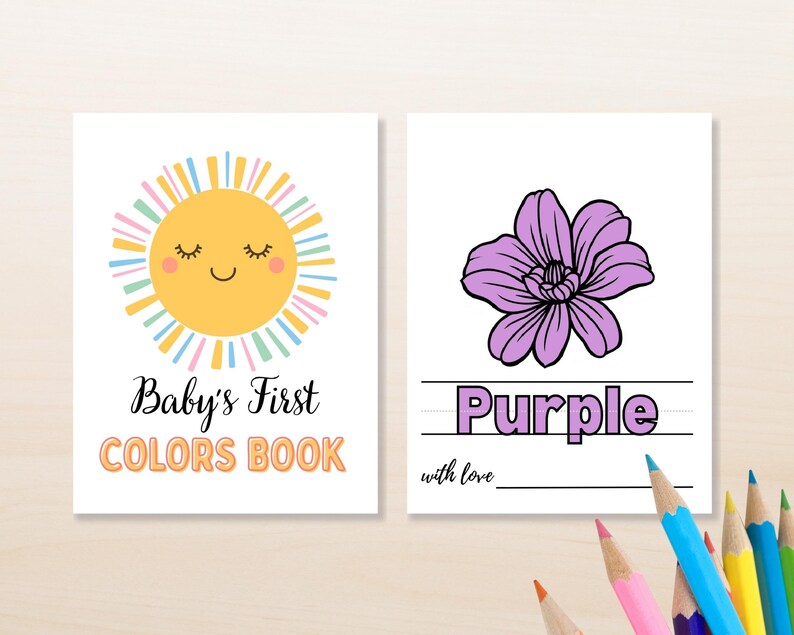 Baby's First Colors Book – Printable Learning Activity (PDF) - Etsy