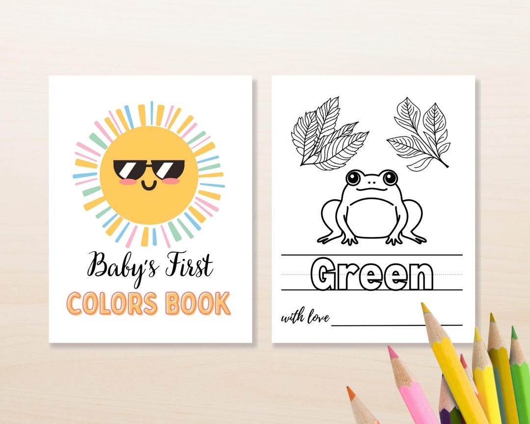 Baby's First Colors Book – Printable Kids Coloring Book (PDF) - Etsy