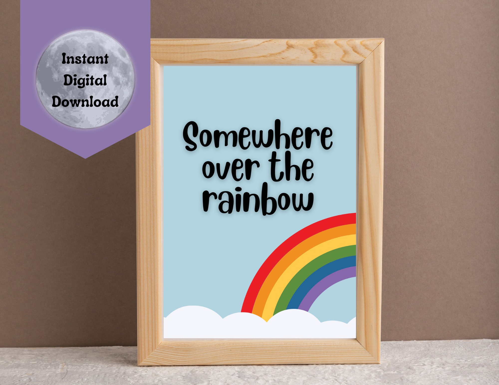 Somewhere Over the Rainbow Printable Wall Art - Etsy