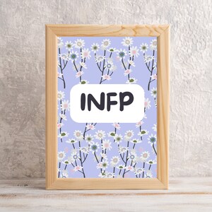 INFP Myers Briggs Floral Digital Print Wall Art for Home Decor - Etsy