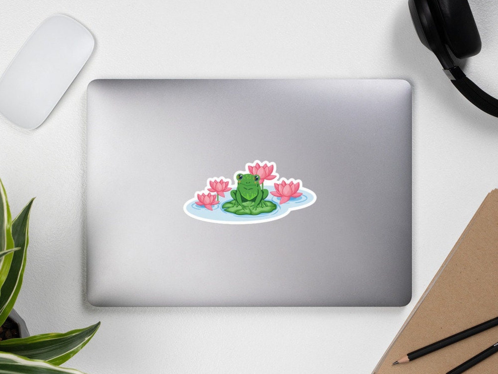 Cute Frog in Swamp Vinyl Stickers - Etsy