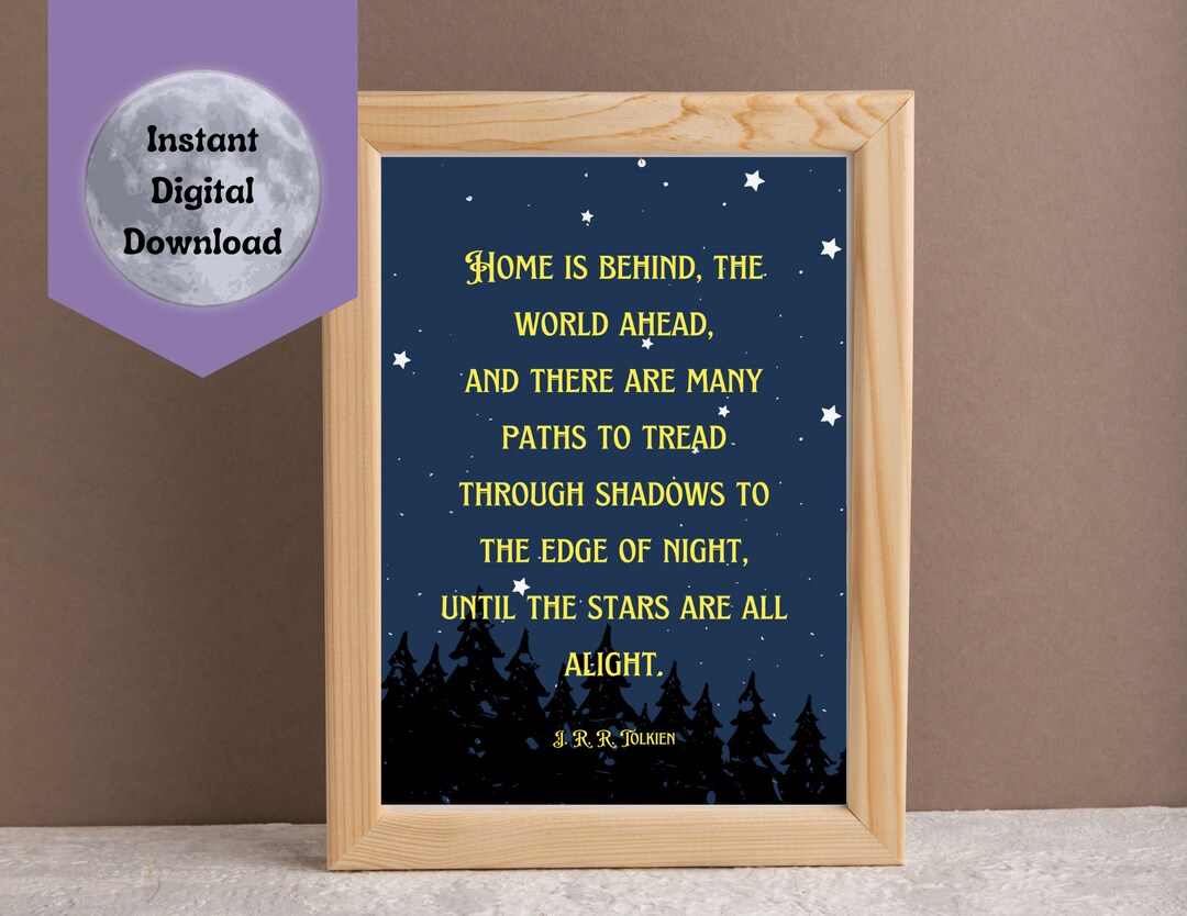Lord of the Rings Poster: J.R.R. Tolkien Quote Art (digital Download ...