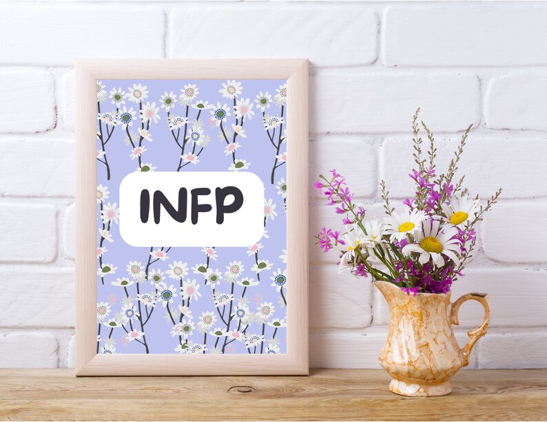 INFP Myers Briggs Floral Digital Print Wall Art for Home Decor - Etsy