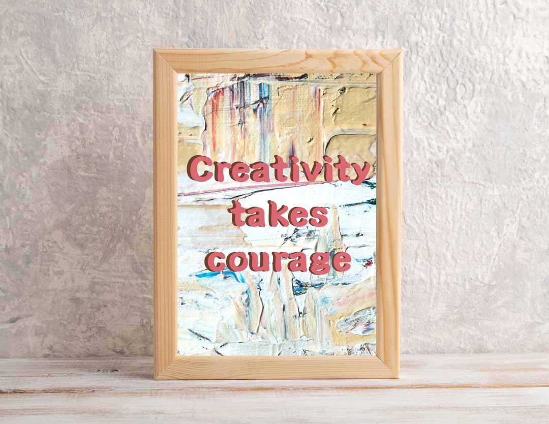 Creativity Takes Courage Henri Matisse Artist Quote Digital Print Wall ...
