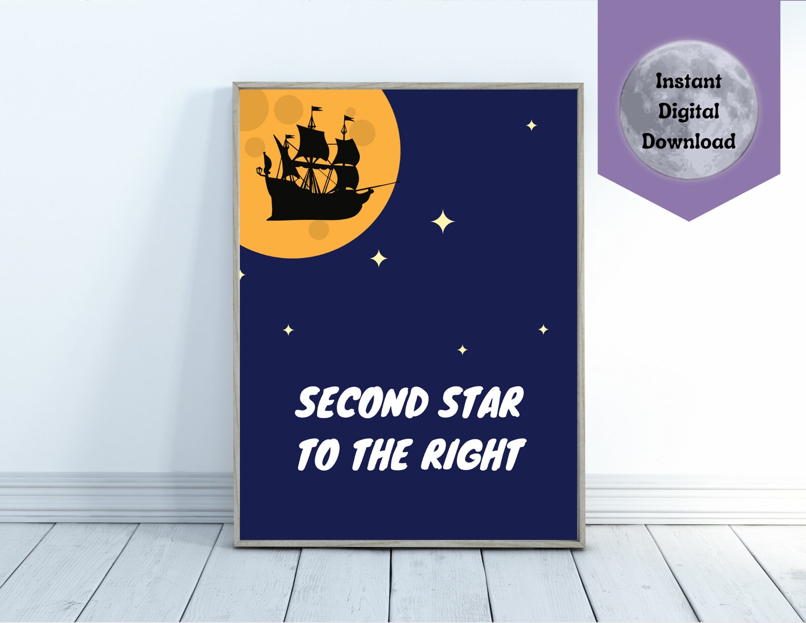 Second Star to the Right Wall Art / Second Star to the Right Print ...