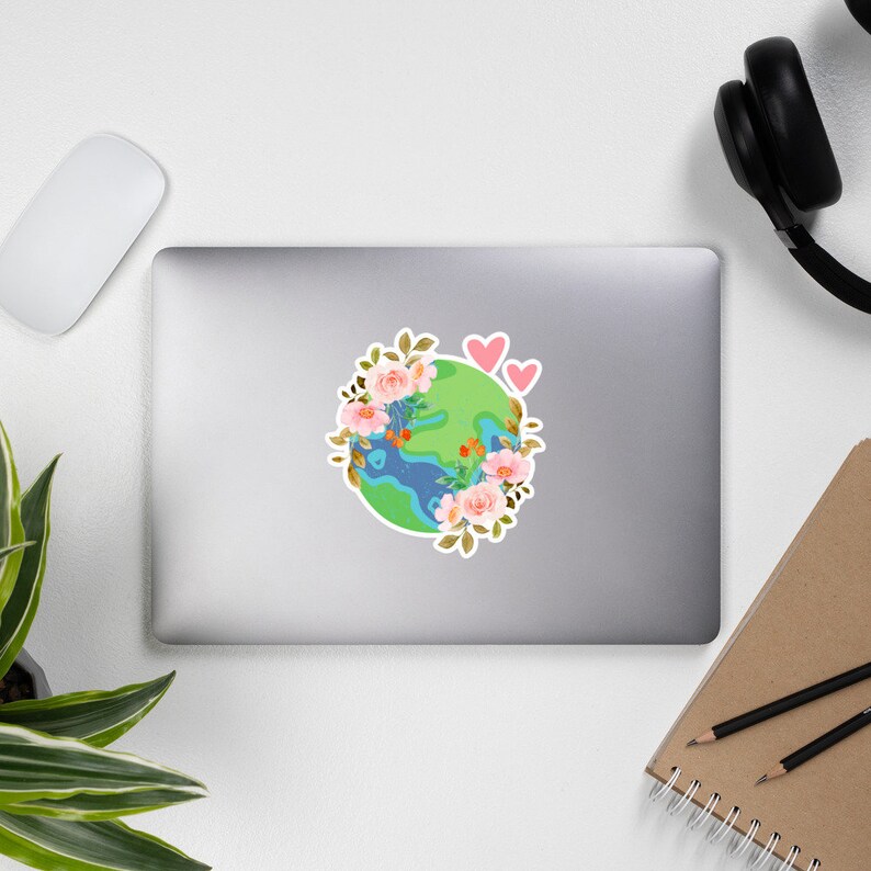 Love the Planet Earth Cute Recycle Vinyl Stickers - Etsy